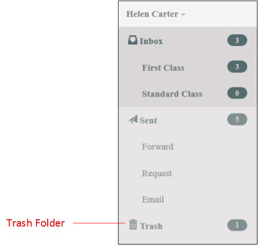 End User Selecting Mail In The Trash Folder Eco Mail